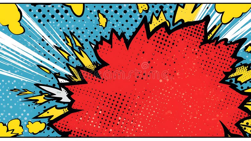 Abstract Comic Book Explosion Style Graphic Art Stock Illustration ...