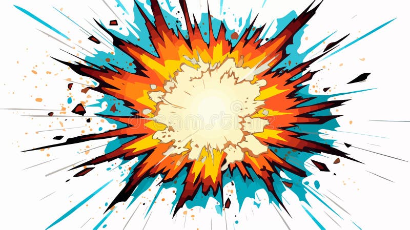Abstract Comic Book Flash Explosion with Radial Stock Vector ...