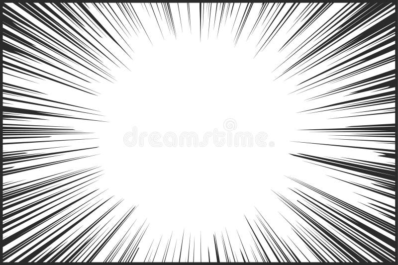 Abstract Comic Book Flash Explosion with Radial Lines on White ...