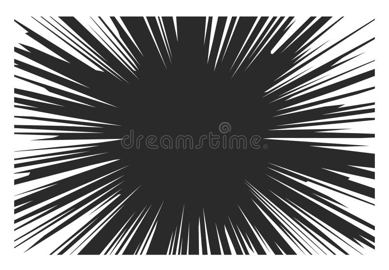 Abstract Comic Book Flash Explosion with Radial Lines on White ...