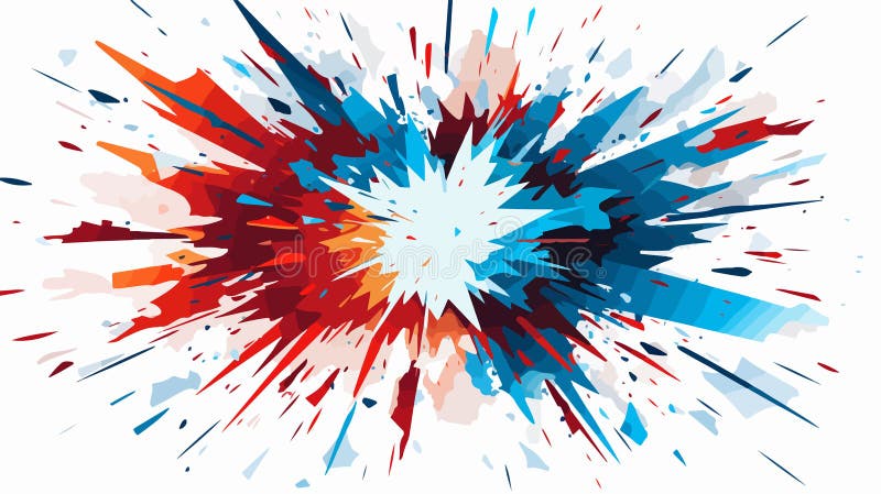 Abstract Comic Book Flash Explosion with Radial Stock Illustration ...