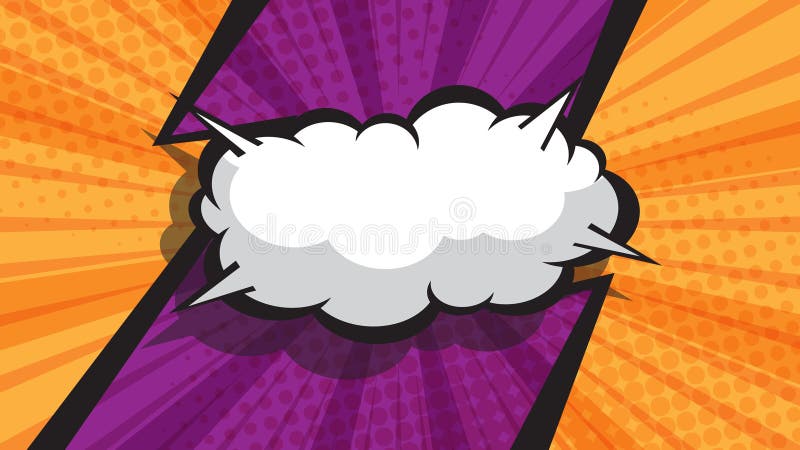 Abstract Comic Book, Pop Art Dual Cartoon with Blank Speech Bubble ...