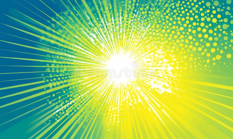 An Abstract Comic Book Template in Magazine Style, Featuring Rays and ...