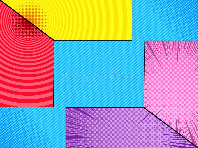 Abstract Comic Bright Composition Stock Vector - Illustration of dotted ...