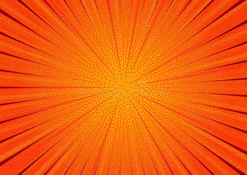 Abstract Comic Orange Background for Style Pop Art Design. Retro Burst ...