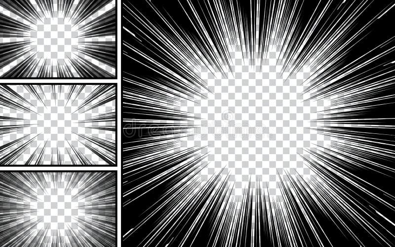 Abstract Comic Scene Page on Transparent Background. Vector ...