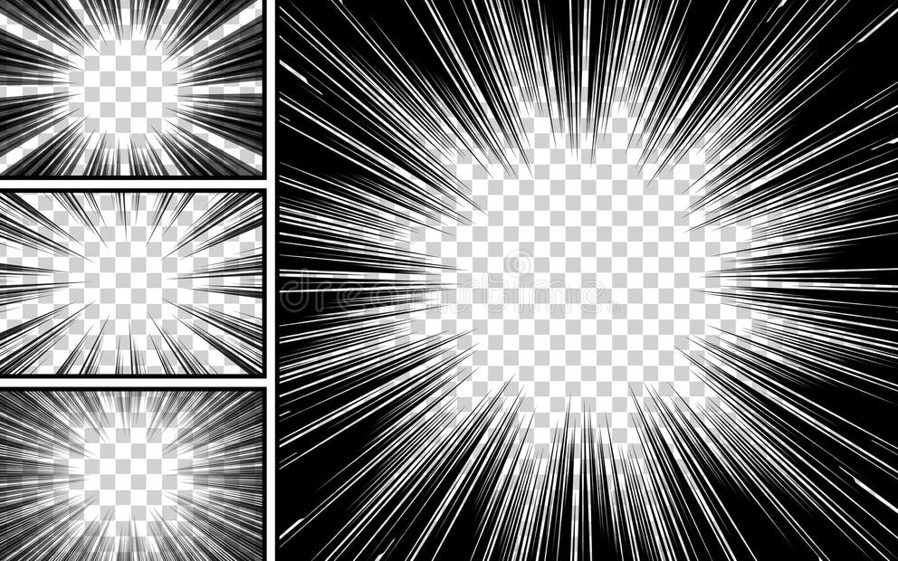 Abstract Comic Scene Page on Transparent Background. Vector ...