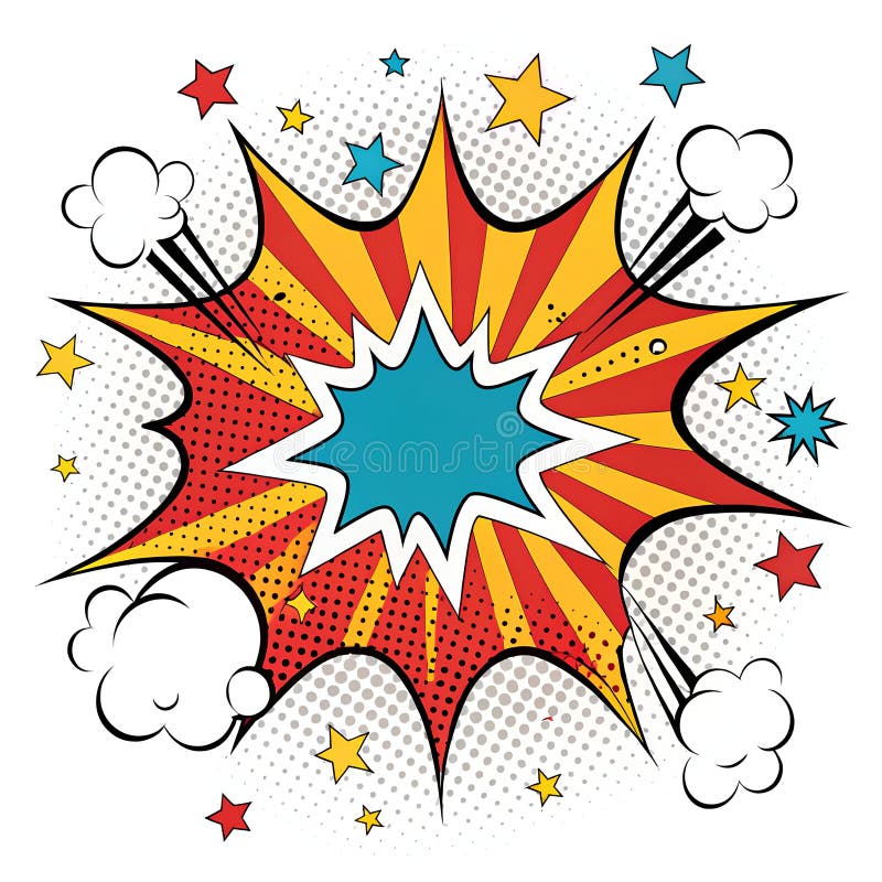 Abstract Comic Background Isolated on White Background Stock ...