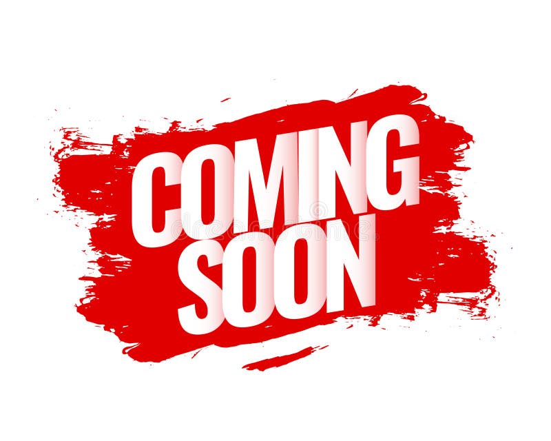 Abstract Comin Soon Promo Template with Brush Stroke Effect Stock ...