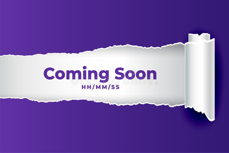 Abstract Coming Soon Background in Torn Paper Style Stock Vector ...