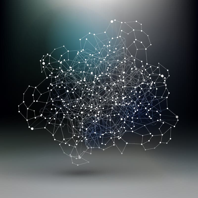 Dark Network stock vector. Illustration of cyan, network - 27342380