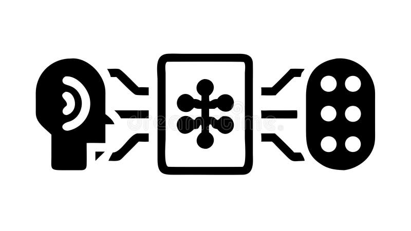Abstract Communication Node Icon for Data Transfer, Vector Design ...
