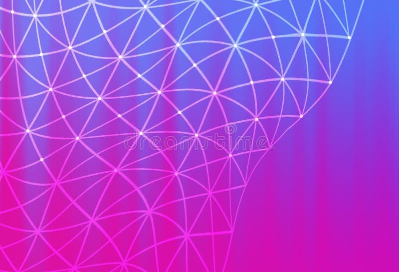 Abstract Communication Pink and Blue Background with Connecting Dots ...