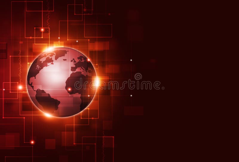 Abstract Communication Red Background Stock Illustration - Illustration ...