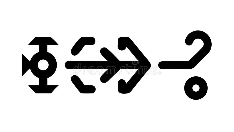 Abstract Communication Symbols, Data Flow Icon, Vector Design ...