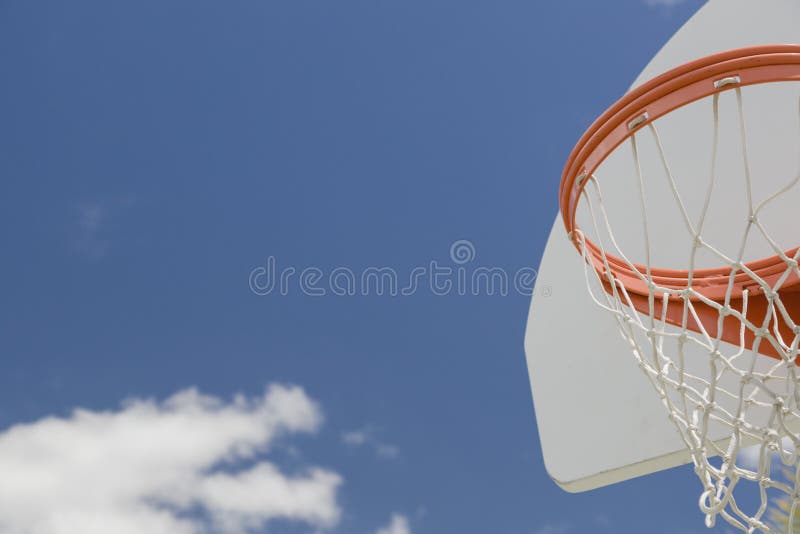 Abstract of Community Basketball Hoop and Net Stock Photo - Image of ...