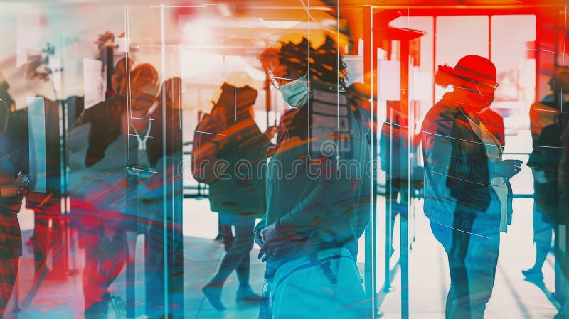 Abstract Commuter Reflections in Motion a Visually Captivating Image ...