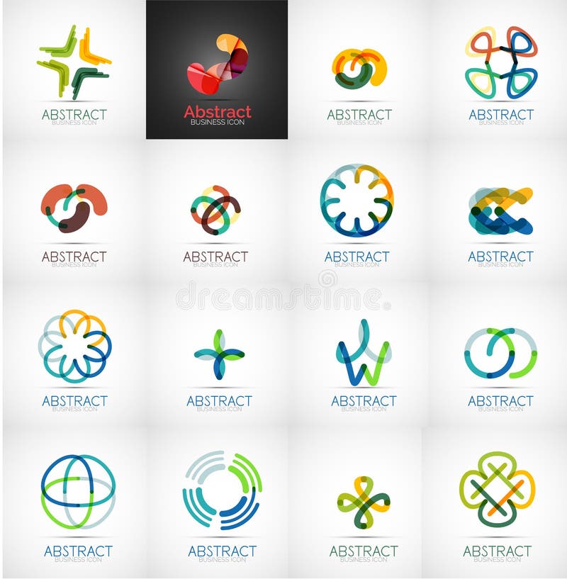 Abstract Company Logo Design Elements Stock Vector - Illustration of ...