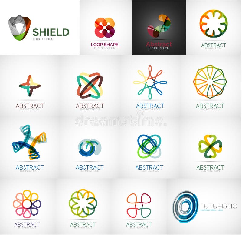Abstract Company Logo Vector Collection Stock Vector - Illustration of ...