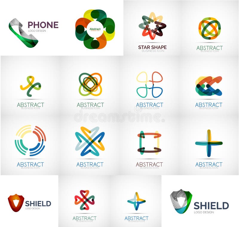 Abstract Company Logo Vector Collection Stock Vector - Illustration of ...