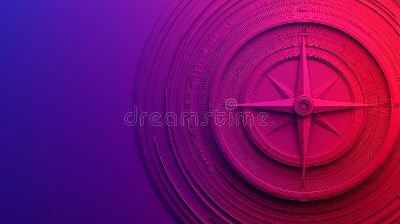 Abstract Compass Design with Geometric Lines Stock Illustration ...