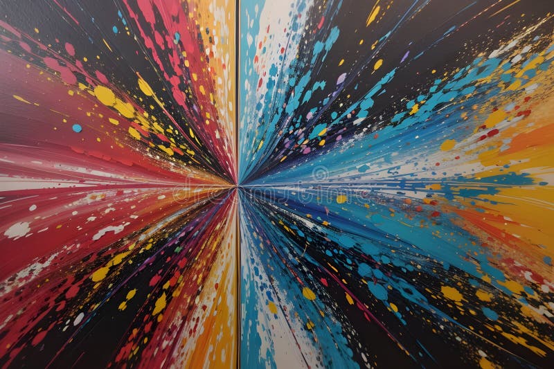 Abstract Competition Colors Collide and Shapes Background Generated by ...