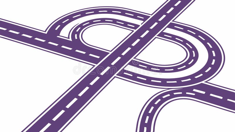 Abstract Complex Road Intersection, Urban Mobility, Vector Design ...