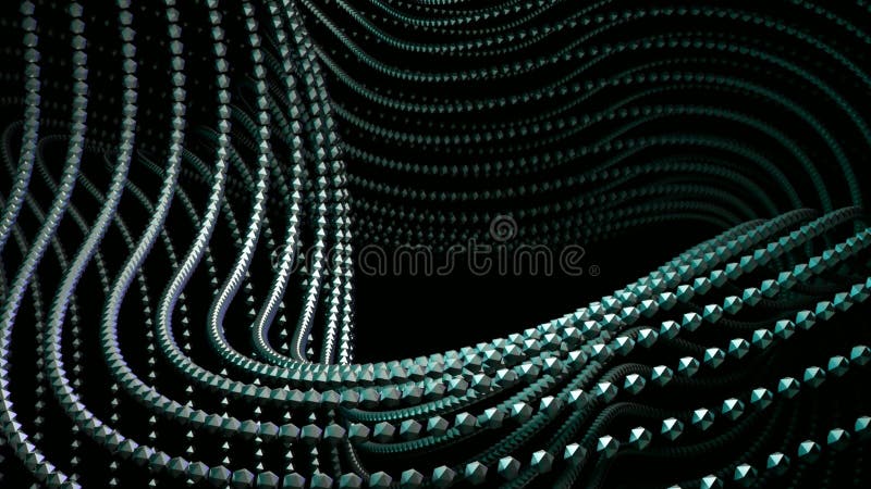 Abstract Complex Shape of Small Metal Balls on a Black Background ...