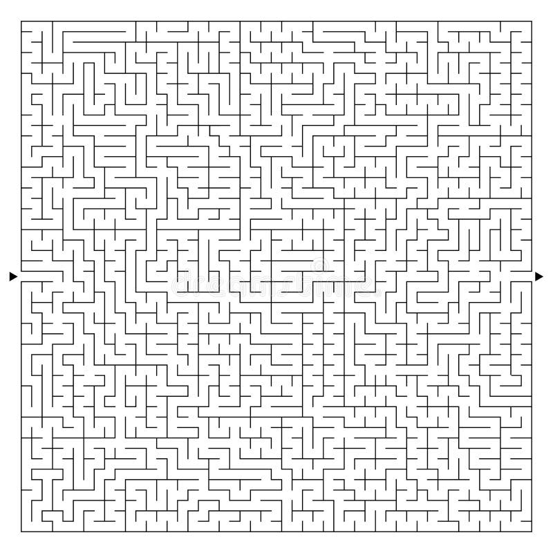 Abstract Complex Square Maze with Entrance and Exit. an Interesting ...