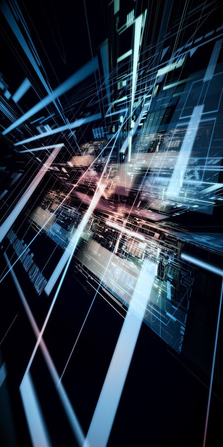 Futuristic Technology Production Stock Illustration - Illustration of ...