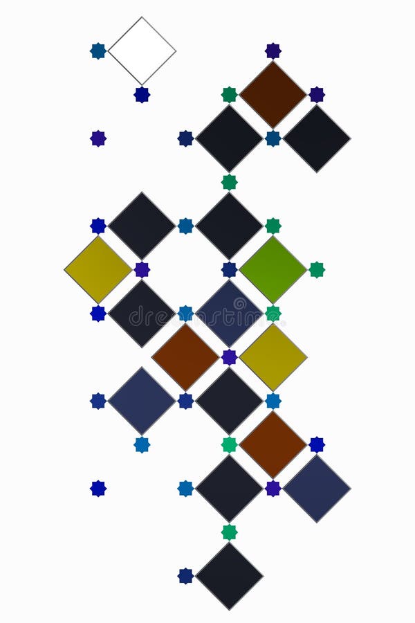 Series of Squares in a Modern Composition Stock Illustration ...