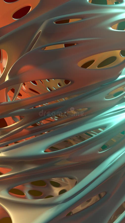 Abstract Composition with Architectural Futuristic Form. 3d Rendering ...