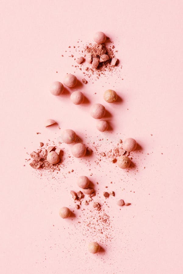Abstract Composition with Balls and Crumbs of Pink Rough Stock Image ...