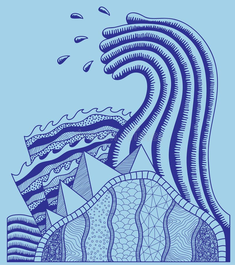 Abstract Composition: Big Wave Stock Vector - Illustration of wave ...