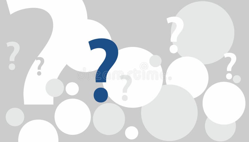 Abstract Composition with Black and Squares Circles and Question Marks ...