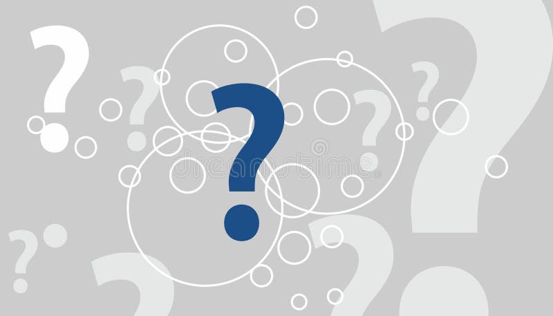 Abstract Composition with Black and Squares Circles and Question Marks ...