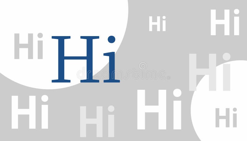 Abstract Composition with Black and White Circles and the Word Hi ...