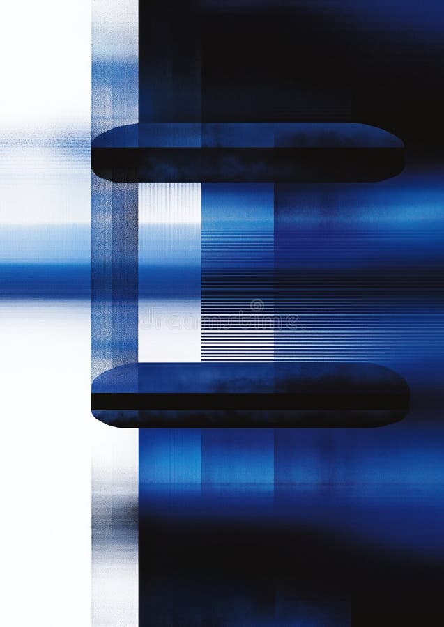 Abstract Composition with Blue Tones and Layered Shapes Creating a ...