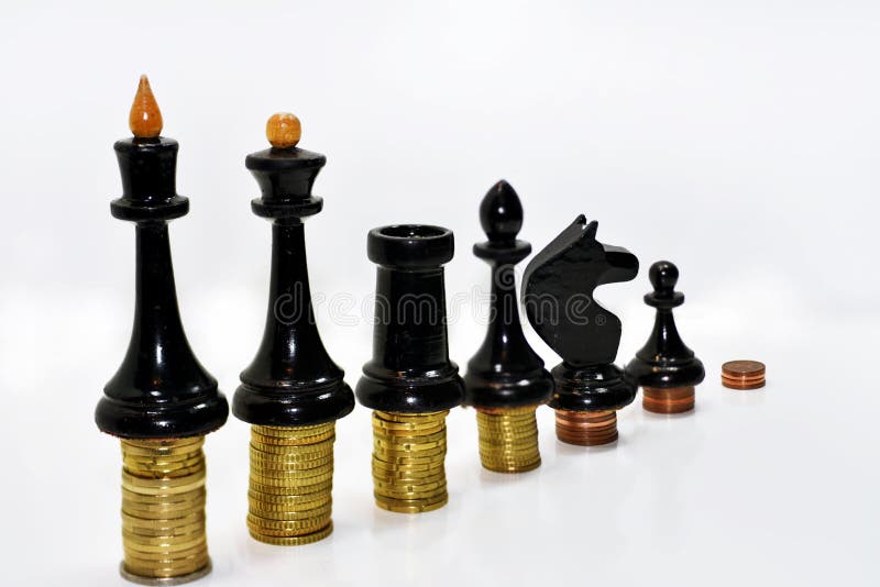 Abstract Composition of Chess and Money. Stock Image - Image of cash ...