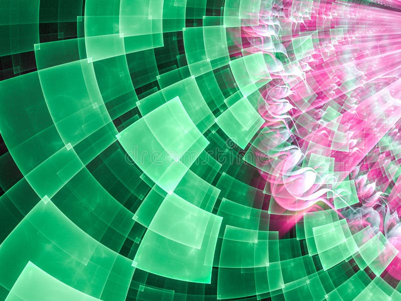 Abstract Composition with Circular Checkered Stock Illustration ...