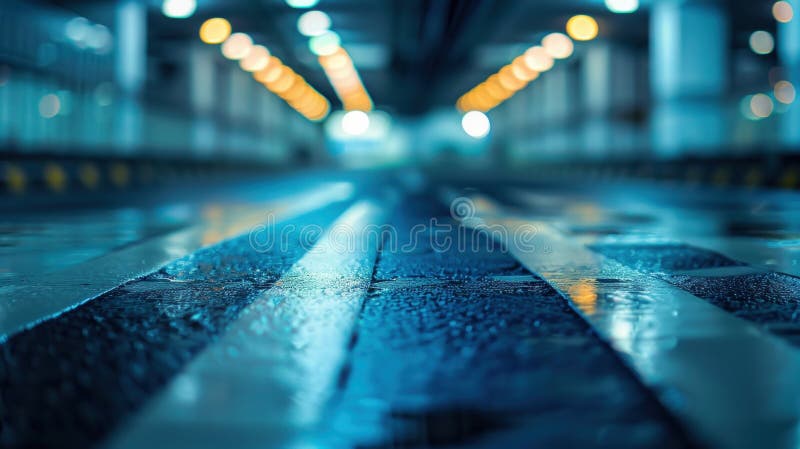 Abstract Composition of City Parking Area with Vehicle Blur and Soft ...