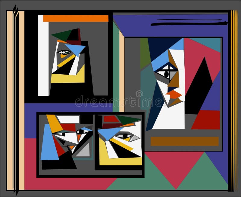 Abstract Composition 23-247 Stock Illustration - Illustration of woman ...
