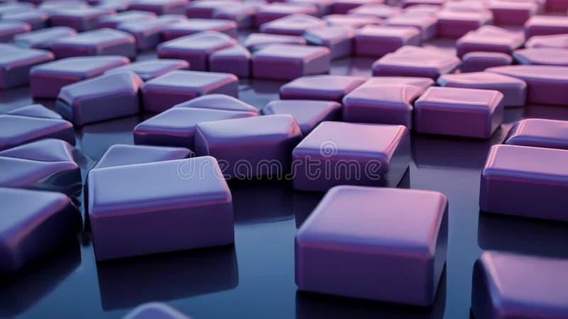 Abstract Composition of Colorful Blocks Reflecting Light in a Modern ...