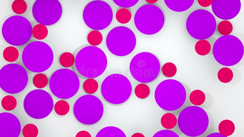 Abstract Composition with Colorful Circles. Computer Generated 3d ...