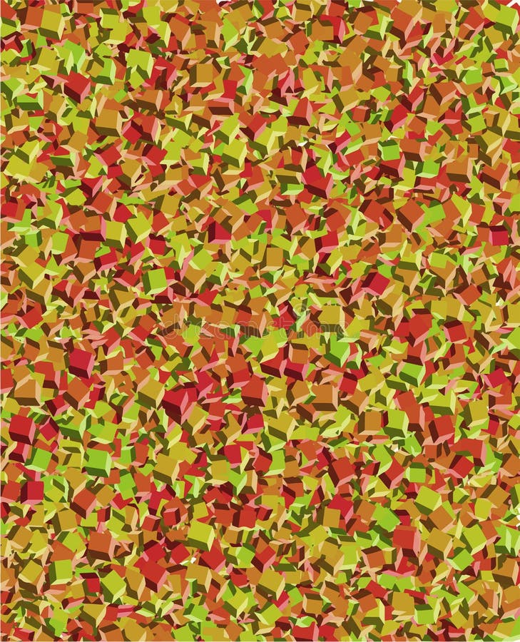 Abstract Composition of Colorful 3D Cubes in a Mosaic Pattern Stock ...