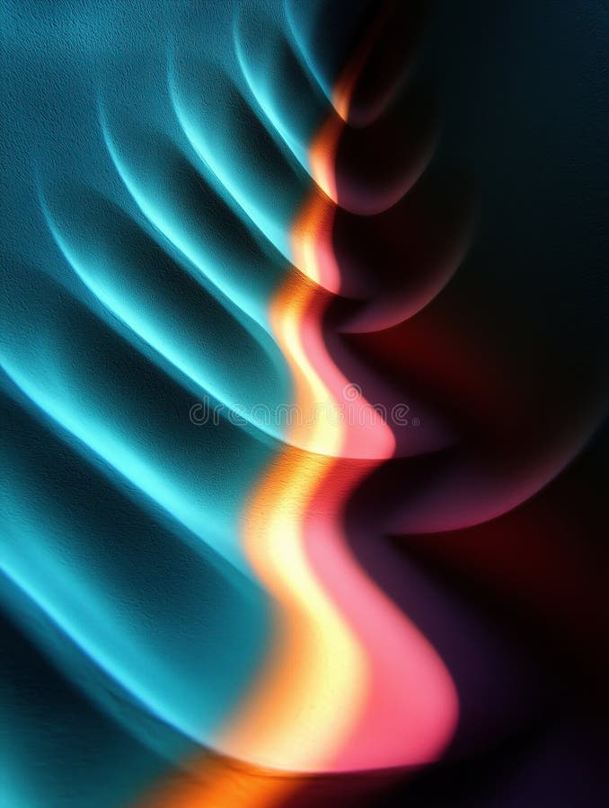 Abstract Composition of Colorful Waves and Shadows. Stock Photo - Image ...