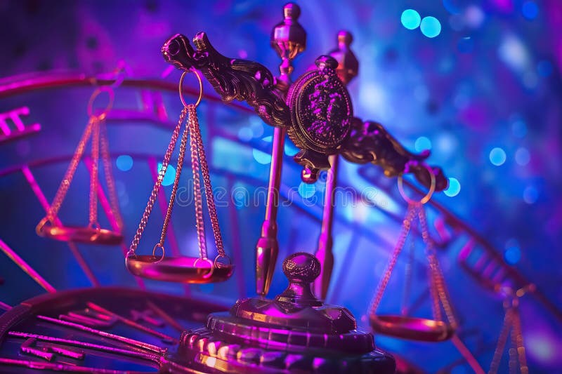 Abstract Composition with Concept of Libra Zodiac Sign Symbol Stock ...