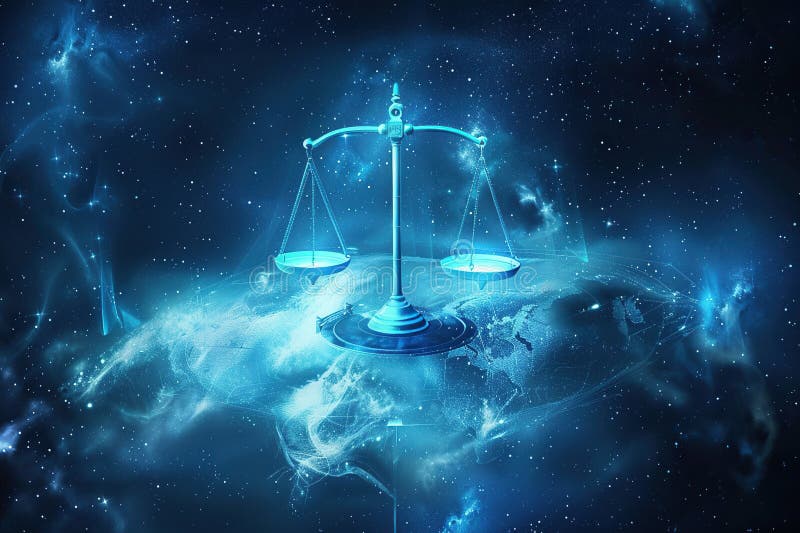 Abstract Composition with Concept of Libra Zodiac Sign Symbol Stock ...