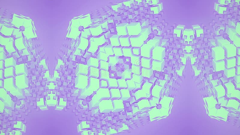 Violet and Green Design. 3d Rendering Seamless Loop Animation 4K Stock ...