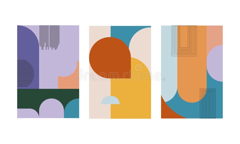 Abstract Composition of Contrasting Bright Colors Blue, Orange and ...